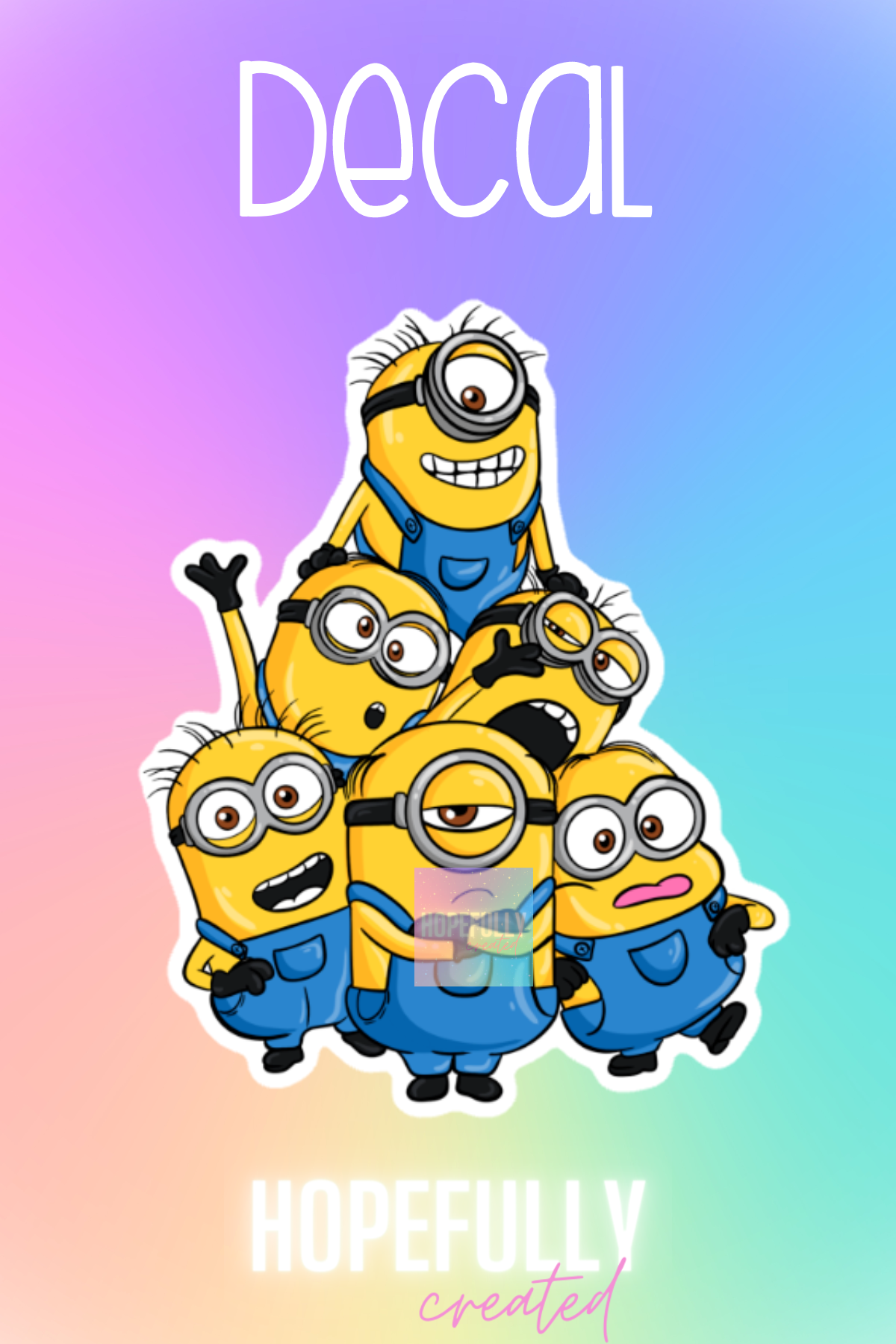 Yellow Despicable Guys Decal-160 VIP – Hopefully Created