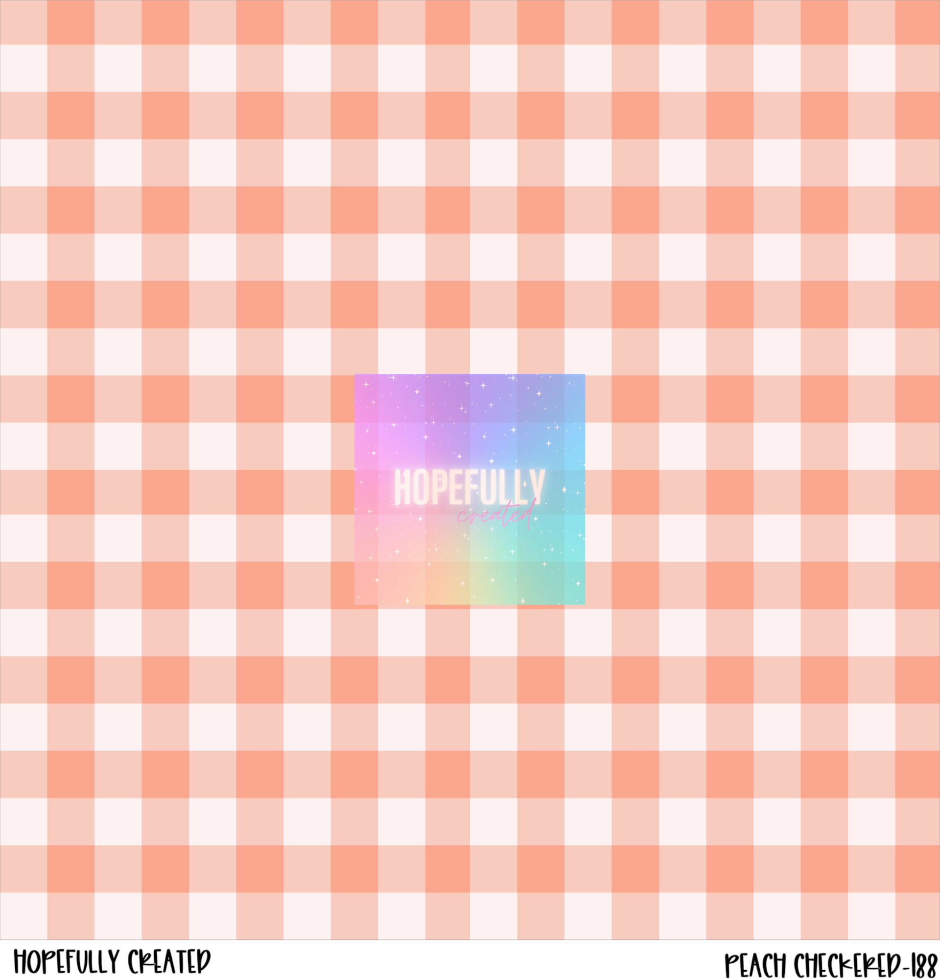 Peach Checker 12x12 - 188 – Hopefully Created