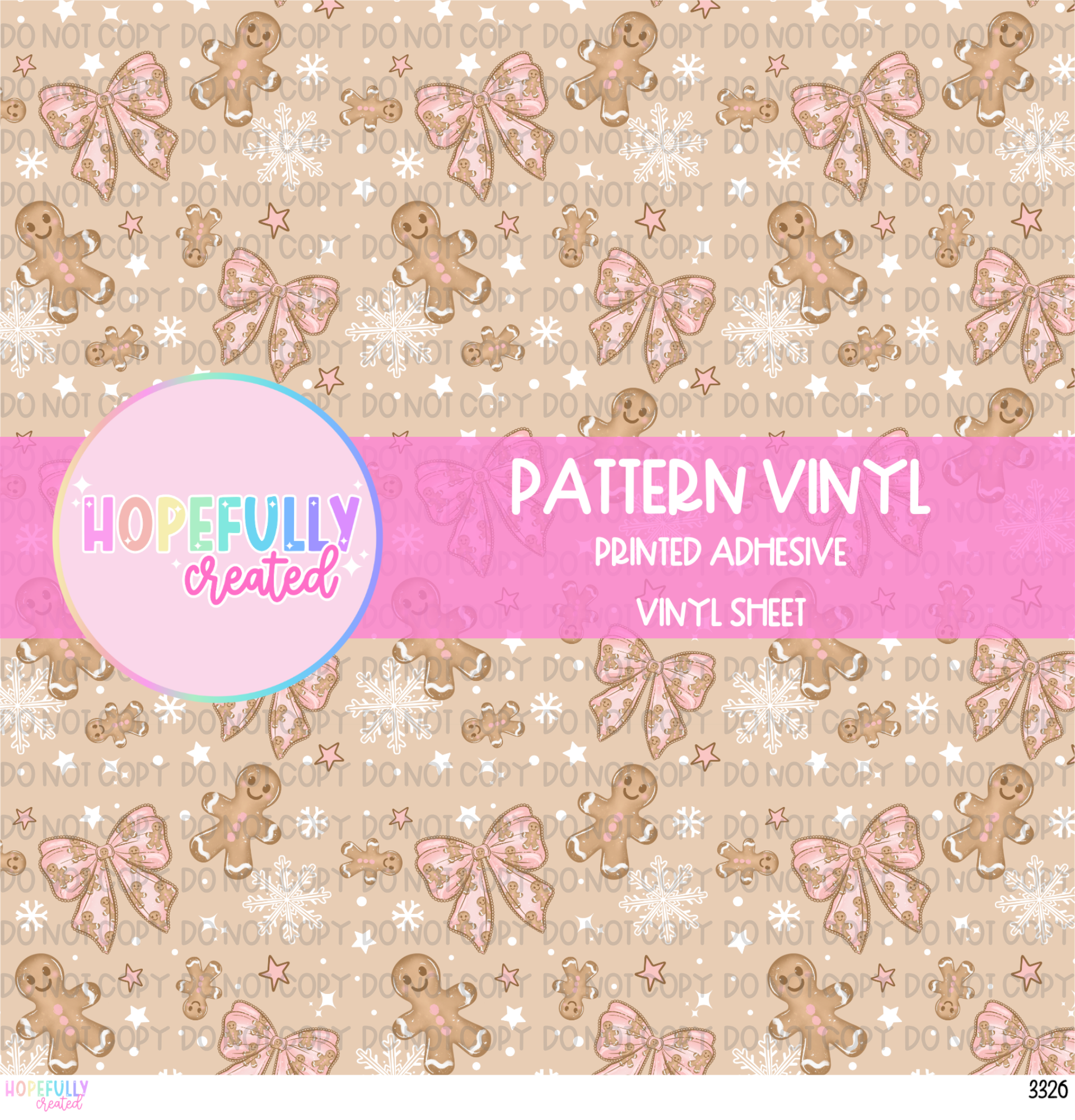 Gingerbread Bows Vinyl Collection - 3326 – Hopefully Created