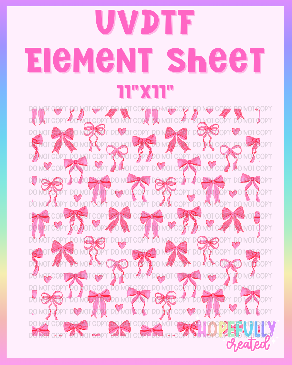 Pink Bows UVDTF Element Sheet – Hopefully Created